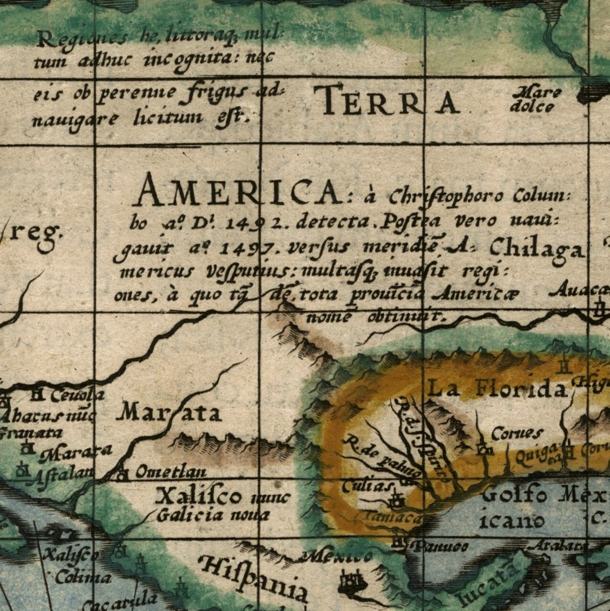 Old World Map Print From 1589 Black And White Drawing By