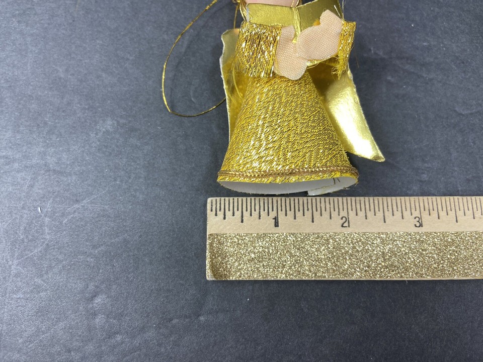 2 Vintage Cone Angel Ornaments Cardboard Japan Gold | eBay