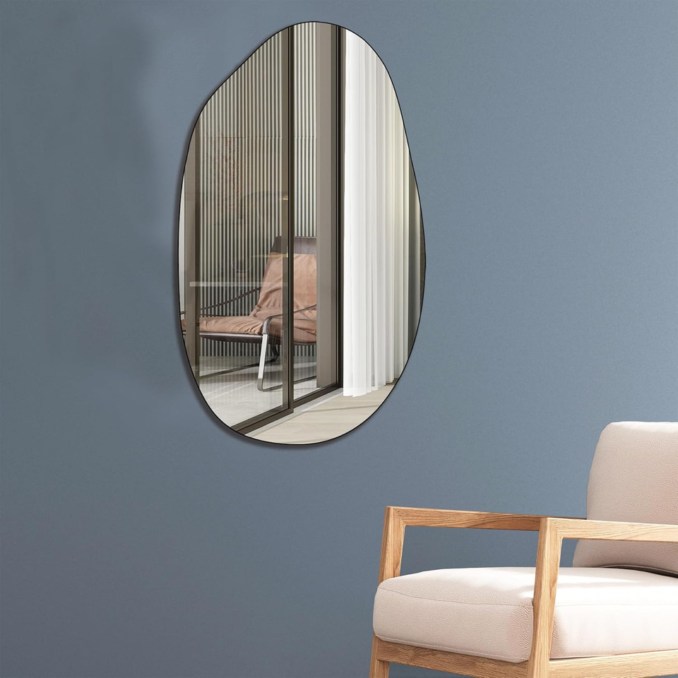 Irregular Wall Mirror Asymmetrical Mirror Frameless Mirror for Bathroom ...