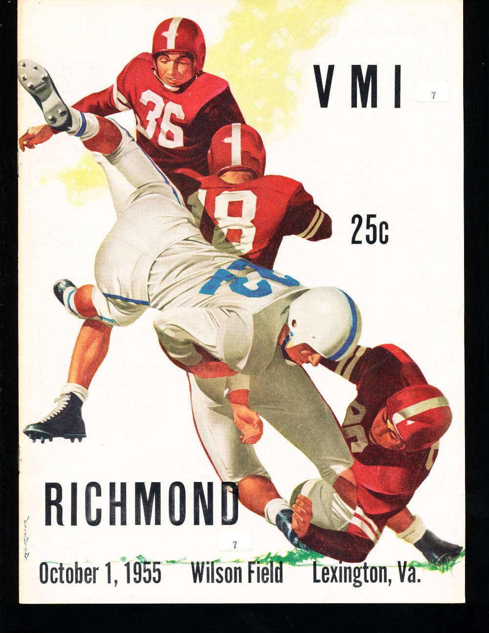 10/1 1955 VMI vs Richmond Football Program bx40 | eBay