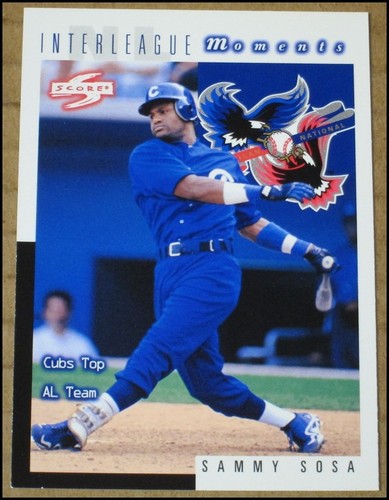 1998 Score Sammy Sosa Interleague Moments Baseball Card #260 Chicago ...