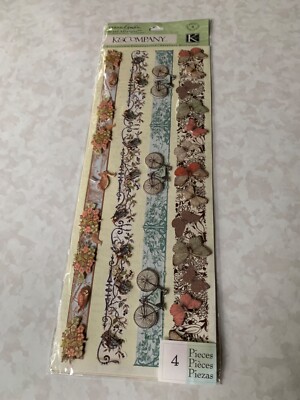 K&COMPANY STICKERS BORDERS ENGRAVED GARDEN GLITTERED BORDERS GLITTER ...