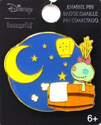 Loungefly Disney Lilo & Stitch SCRUMP At The Spa Pin Moon Stars Lantern ...