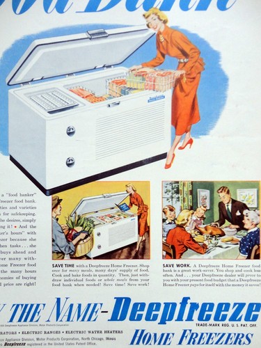 VINTAGE PRINT AD 1950'S DEEP FREEZE FREEZER / BUY 10 ADS GET FREE ...