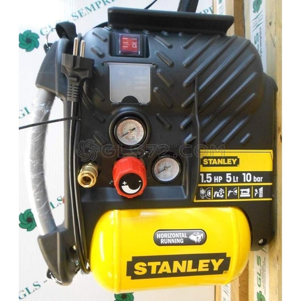 230 VOLT STANLEY AIR BOSS COMPRESSOR PORTABLE SHOULDER STRAP 5 LT 1,5 ...