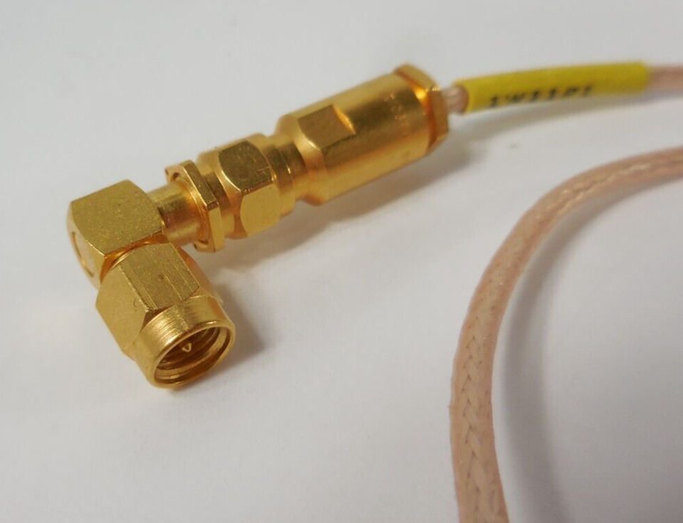 SMA Male to SMA Angle Male M39027/5 MIL Spec Double Shield RF Coax ...