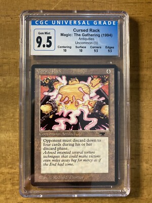 MTG CURSED RACK Antiquities CGC Quad 9.5’s++ GEM MINT w/2x 10’s 1994 ...