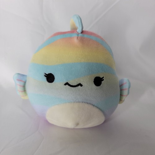 RARE Squishmallow 5” Fabiola Rainbow Fish TOY NEW Plush Stuffed Animal ...