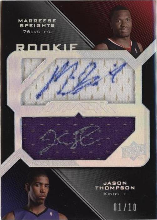 2008-09 UD Black - Signed Jersey Pieces Rookie Dual Jason Thompson ...