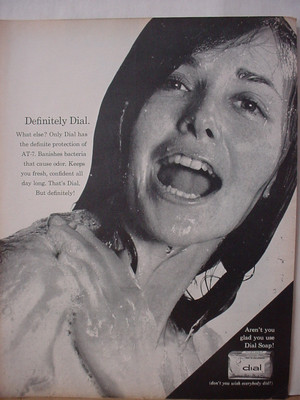 1968 Dial Soap Definitely Woman in Shower Enjoying Dial Vintage Print ...