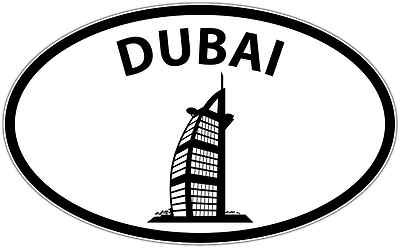 Dubai United Arab Emirates Oval Car Bumper Window Sticker Decal 6"X4 ...