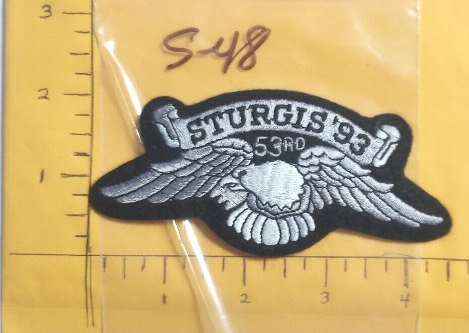 Vintage Motorcycle Rally Patch Sturgis '93 Eagle Buy More Save $$ S-48 ...