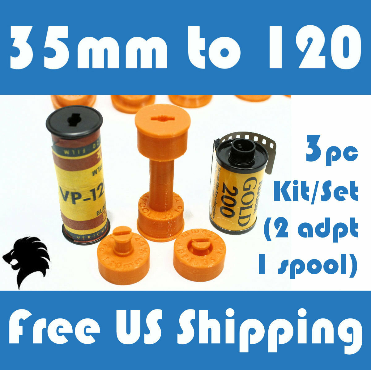 35 Mm Film Spool 35mm To 120 Medium Format Camera Film Spool Adapter ...
