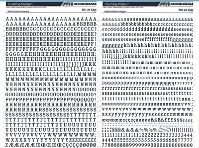 MECANORMA Dry Transfer Lettering 501.24 CLN #729 CUSHING MEDIUM 7mm | eBay