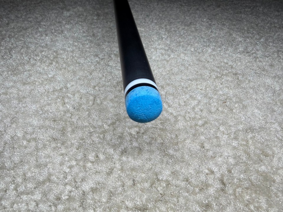 Nebula 2 Carbon Fiber Pool Cue - Sky Blue Wrapless - 3/8x8 Radial - 12 ...