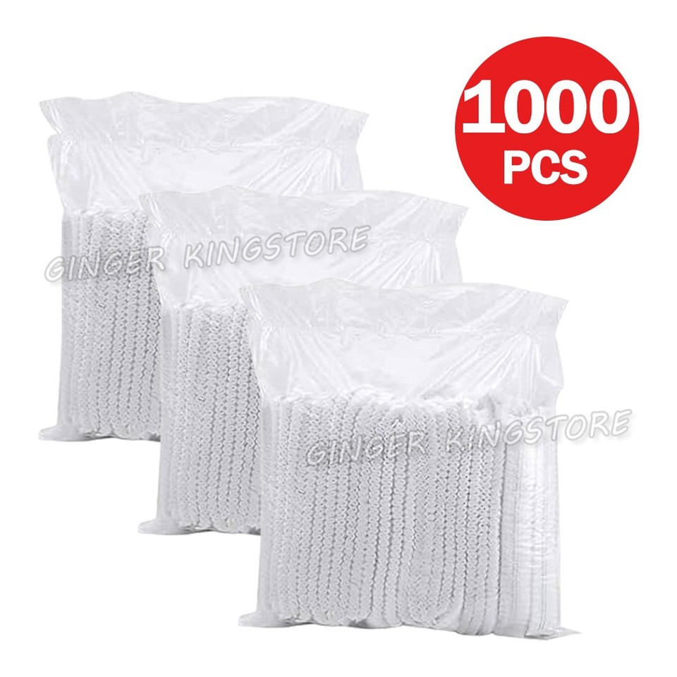 200-1000pcs Disposable Hair Nets Bouffant Dustproof Elastic Hair Cap ...