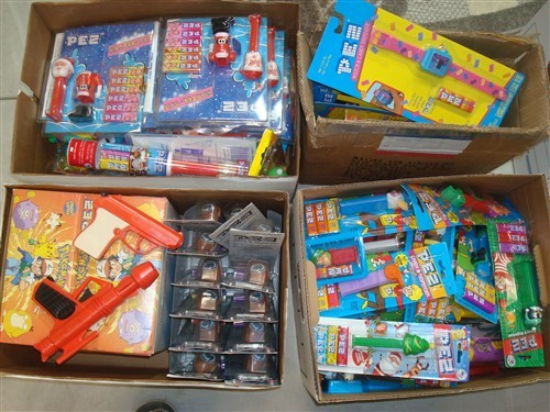 Giant Pez Collection From 2000 Many Unopened Cartons Many Novelty Items ...