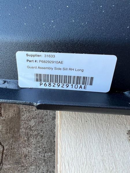 2021 WRANGLER 4-Door Rock Protection Sill Rail SET 68292910AE 2320223 ...