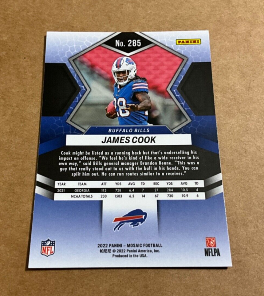 2022 Panini Mosaic 285 James Cook Rookie Buffalo Bills Football Card | eBay