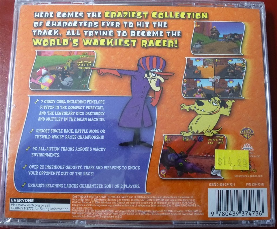 Video Game PC Wacky Races Scholastic Cartoon network NEW SEALED Jewel ...