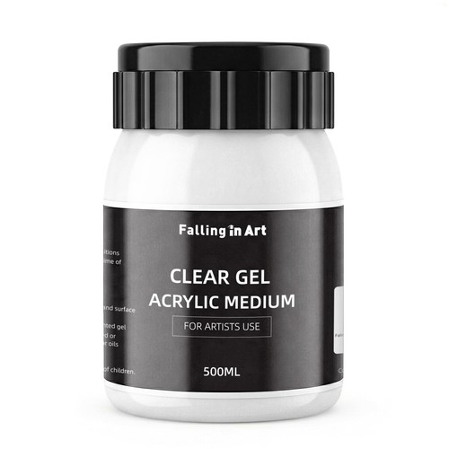 Clear Acrylic Medium, 500ML/16.9Oz Gloss Medium for Acrylic Paint ...