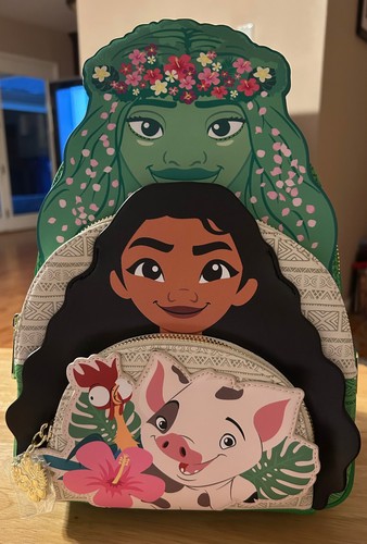 Disney Loungefly Moana Te Fiti Pua Hei Hei Cosplay Mini Backpack NWT ...