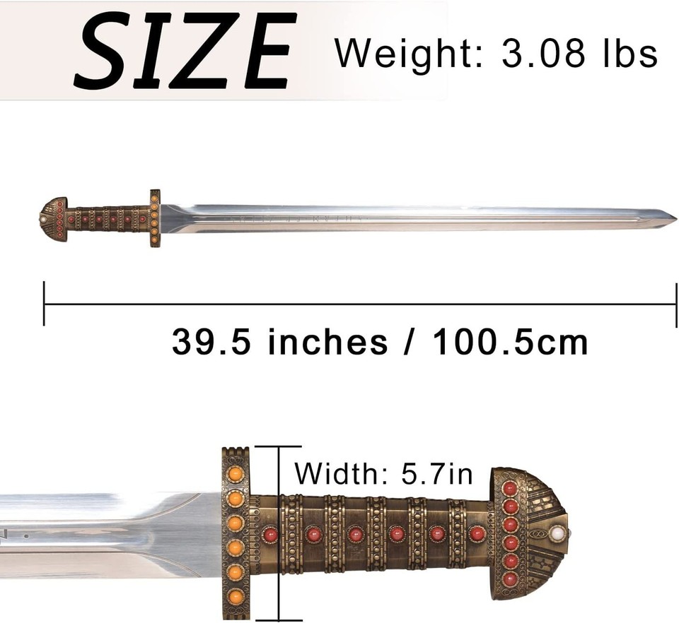 Viking Sword of King Ragnar Lothbrok, Vikings Ragnar, Medieval Sword ...