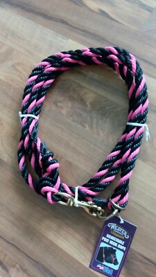 Weaver Cattle COW Heifer Adj Poly Neck Rope Halter Lead Pink/Black 35 ...