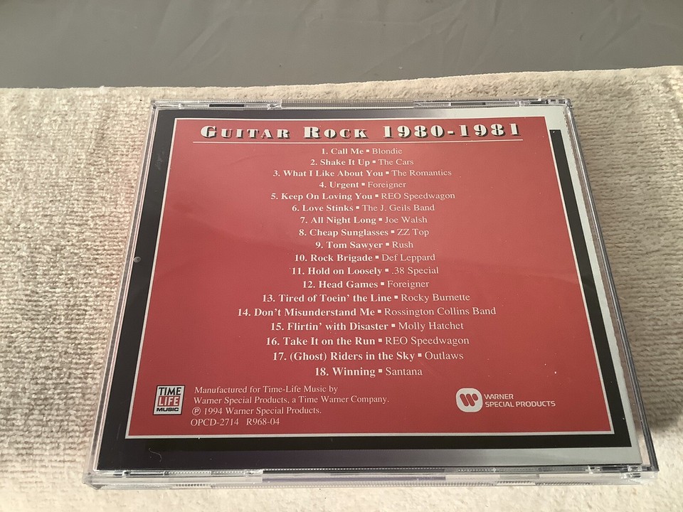 Time Life Guitar Rock 1980-1981 CD 1994 Time Life 18 Tracks Pre-Owned ...