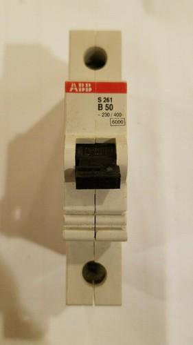 ABB Circuit Breaker, S 261-B 50 GH S261 0001 R0505, 50A, B Curve (New ...