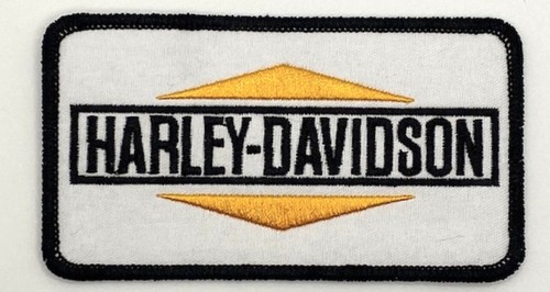 Harley Davidson Black And Gold Motorcycle Patch Vintage Style Retro Hat ...