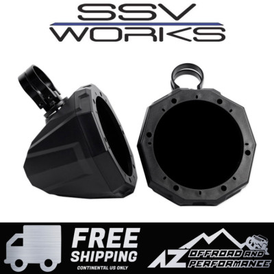 SSV Works Universal Roll Bar Cage Mount 6.5" Speaker Pods with 1.75 ...