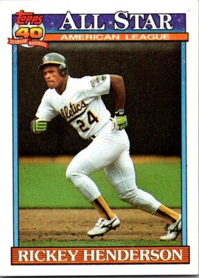 1991 Topps Baseball #391 Rickey Henderson | eBay