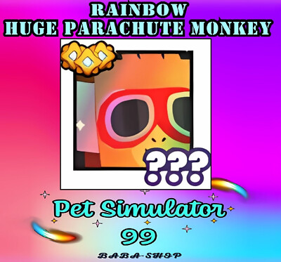 RAINBOW HUGE PARACHUTE MONKEY - Pet Simulator 99 - PS99 Sim - Fastest ...