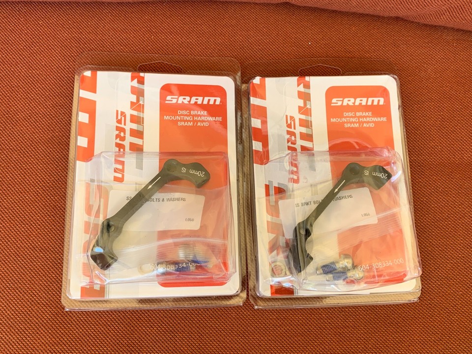2 PACK Avid/ SRAM 20mm IS Disc Brake Adaptor 180mm Front and 160mm Rear ...