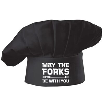 Funny Chef Hat may The Forks Be With You Adjustable Bbq Grill Cooking ...