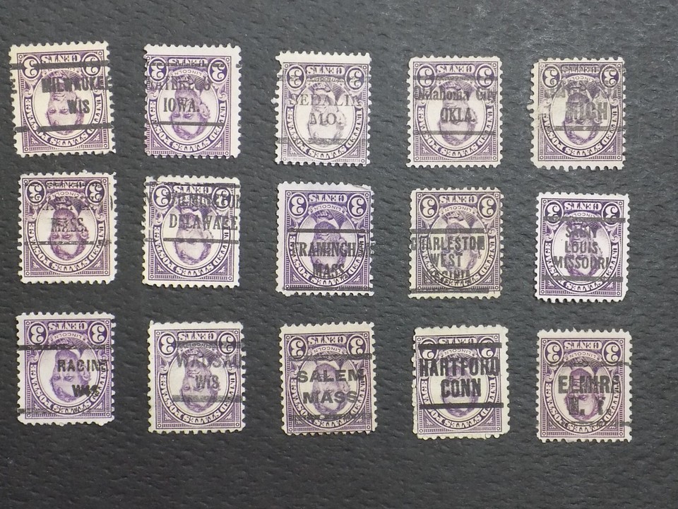 U S Coll'n of (15) INVERTED used Diff't cities PREC. DEFIN-10-22-K-3 C ...