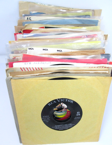99pc 45 rpm Vinyl Record Lot Vintage Jukebox Collectibles Music Mixed ...