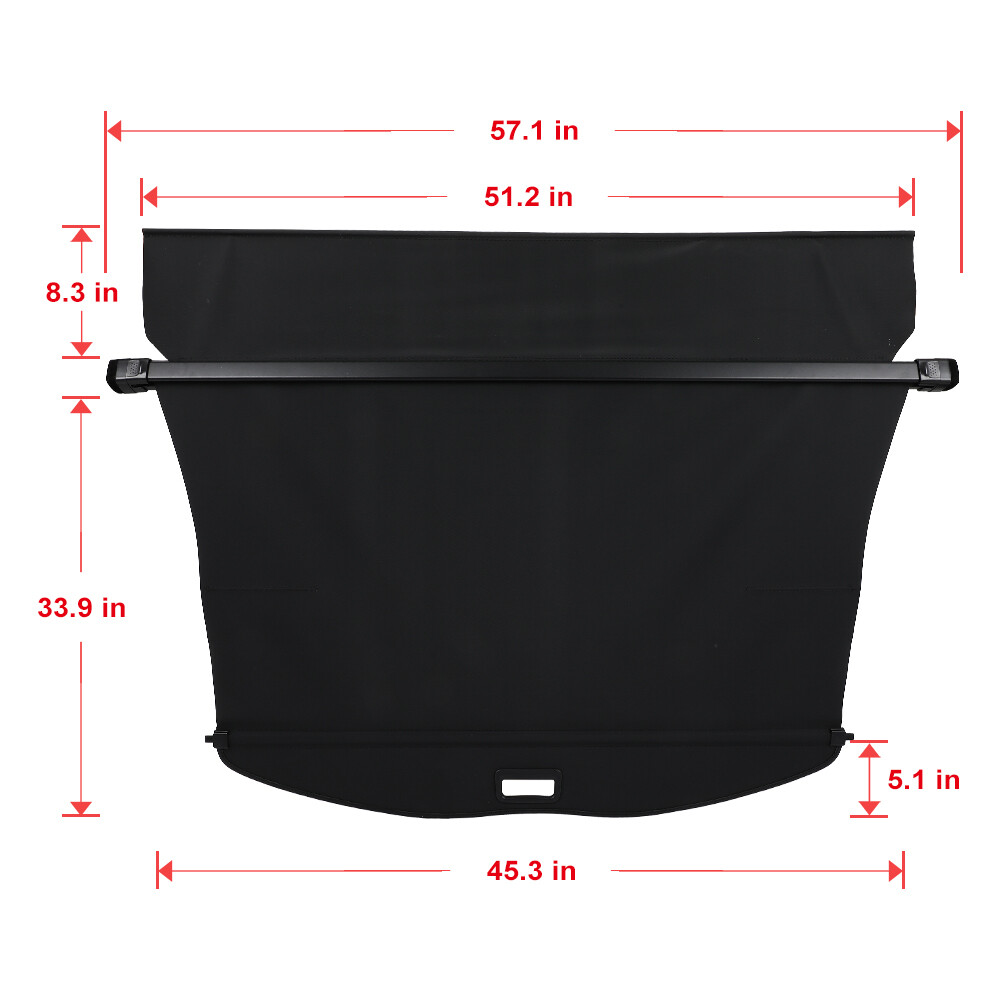 Cargo Cover For Toyota Highlander 20-24 Retractable Trunk Security ...