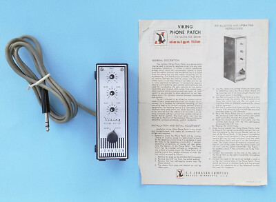 E. F. JOHNSON VIKING PHONE PATCH • 250-46 • with Original Manual | eBay