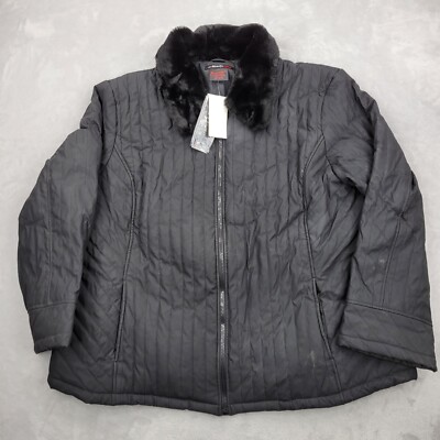 Weather Tamer Jacket Womens 3X Black Zip Up Puffer Bubble Winter Coat ...