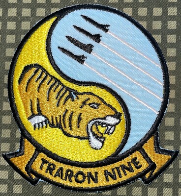 USN VT-9 TRARON Nine Tigers Patch Hook & Iron-On Repro New A379 | eBay