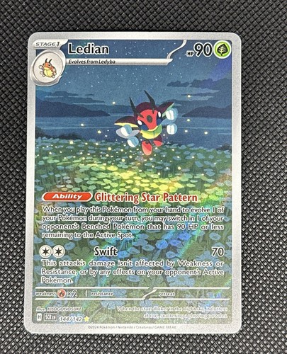 Ledian 144/142 Illustration Rare Stellar Crown Pokémon Card | eBay