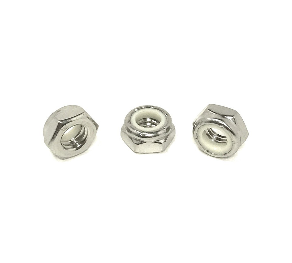 (50) 5/16-18 Stainless Steel Nylon Insert Jam Thin Nuts NTE Locking ...