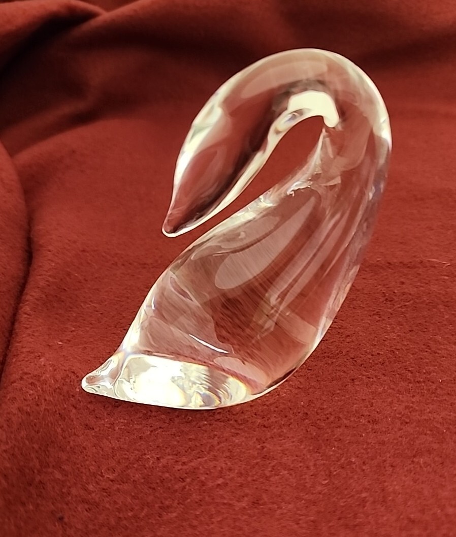 VINTAGE SIGNED STEUBEN ART GLASS 3 1/4" CRYSTAL DUCK FIGURINE | eBay