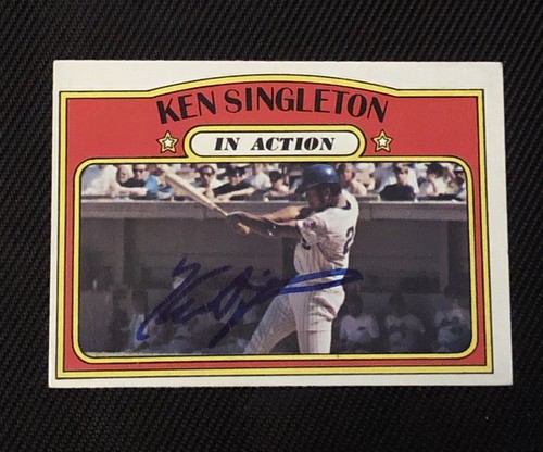 KEN SINGLETON 1972 TOPPS IN ACTION SIGNED AUTOGRAPHED CARD #426 NEW ...