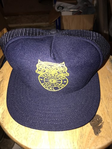 Navy Blue And Yellow Teamsters Chicago Local 705 Truckers Hat New Mesh ...