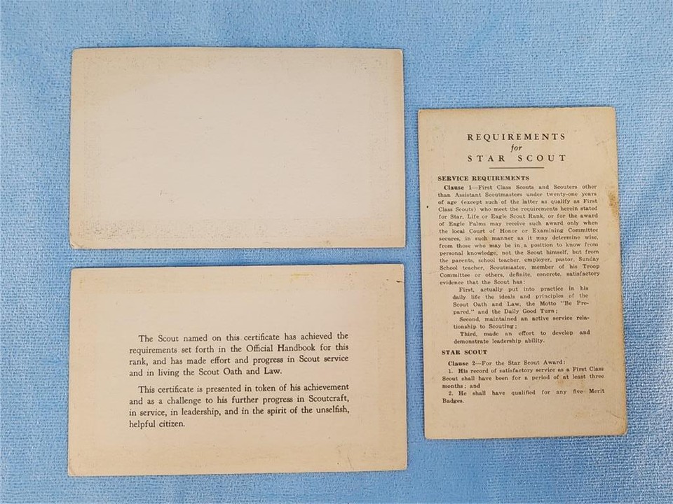 Vintage 1942 Boy Scouts of America Certificates | eBay