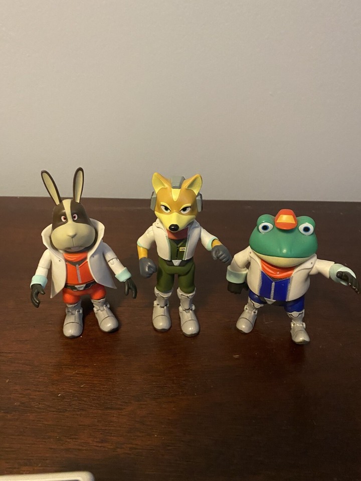 Jakks Pacific World of Nintendo 4" Star Fox figures Fox Peppy Slippy ...