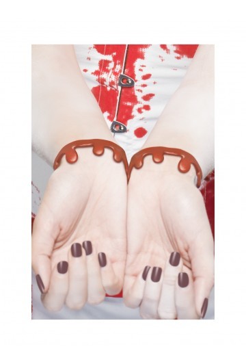 Fake Slashed Wrist or Neck Bloody Scar Latex Scar Prosthetic Wound Cut ...